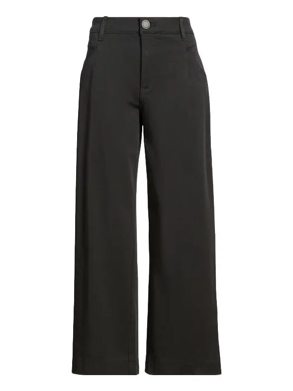 Wit & Wisdom Skyrise Crop Wide Leg Twill Pants - Black