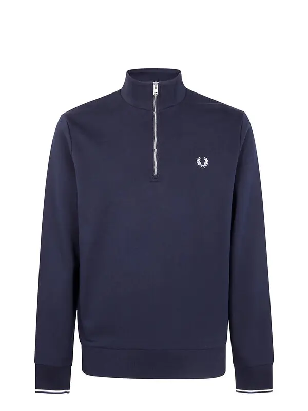 Fred Perry Half Zip Sweatshirt - Blue