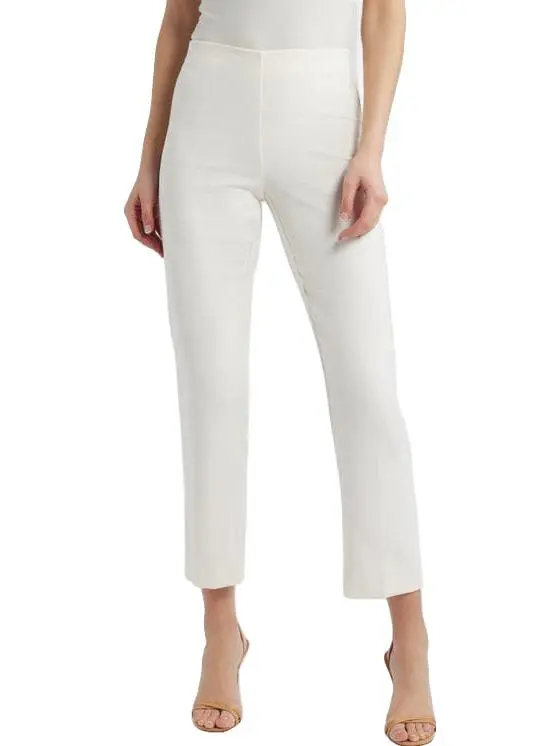 Anne Klein Hollywood Waist Ankle Pull-on Pants - White Dove