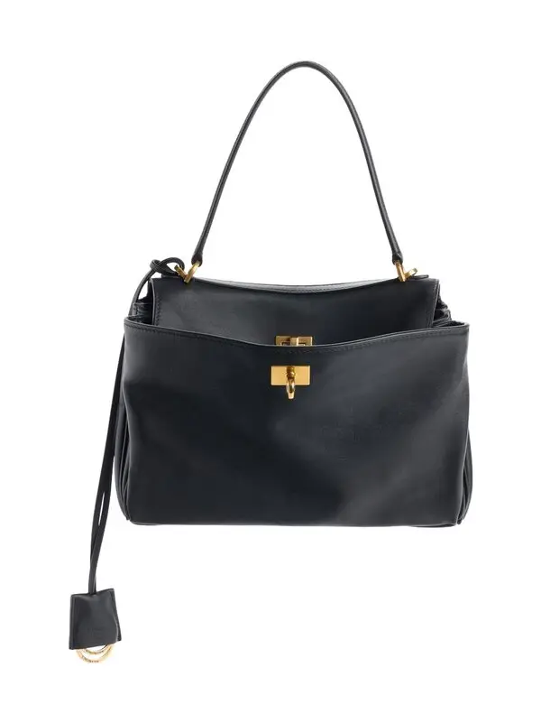 Balenciaga Mini Rodeo Leather Top Handle Bag - 1000 Black