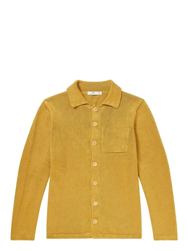 Inis Meáin Linen Cardigan - Yellow