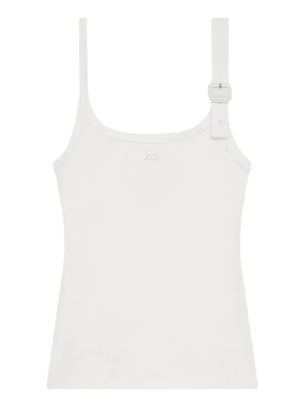 COURREGES Cotton Tank Top - White