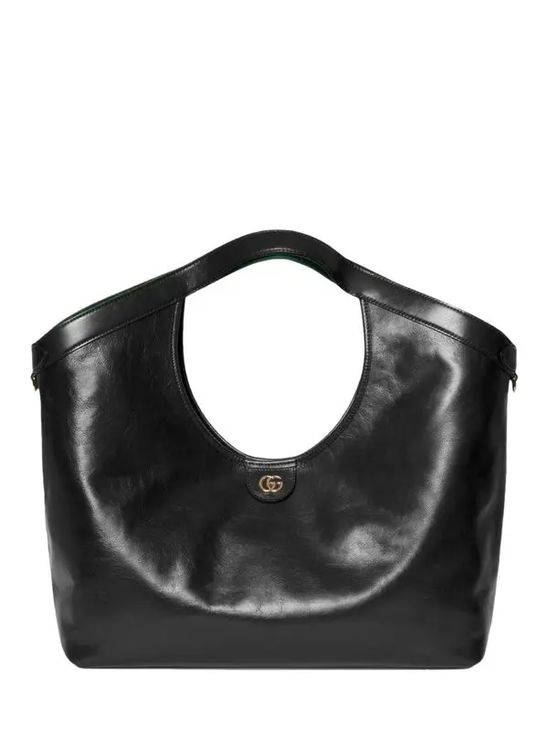 Gucci Ophidia Leather Tote Bag - Black
