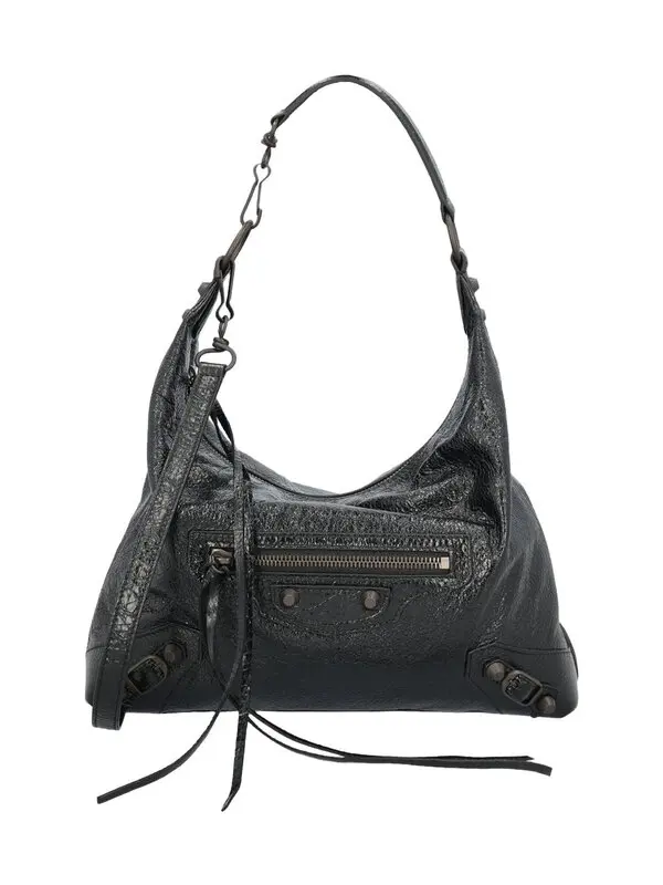 Balenciaga Le City Small Leather Hobo Bag - Black