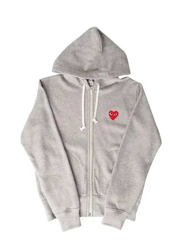 Play Comme Des Garcon Hooded Sweatshirt - Grey