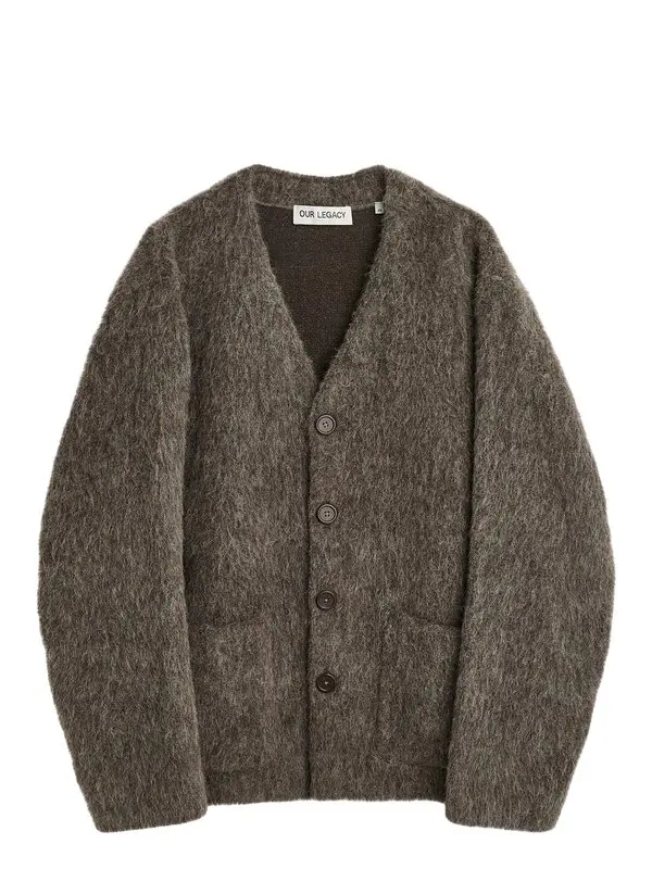 Our Legacy Cardigan In Hairy Wool - Grey