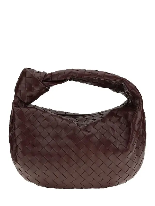 Bottega Veneta Woven Top Handle Handbag - Ebony