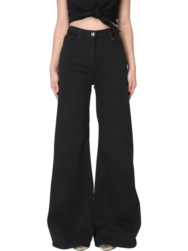 Elisabetta Franchi Wide Leg Jeans - Black
