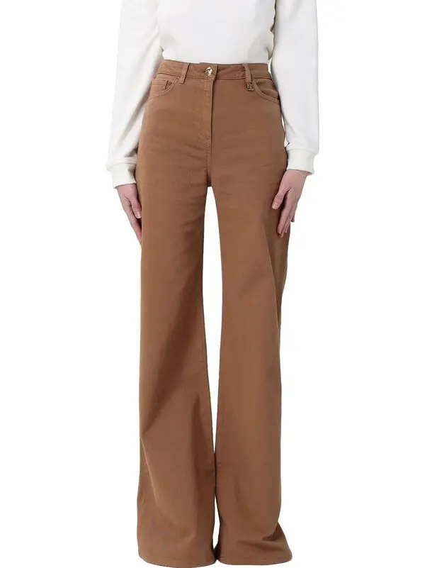 Elisabetta Franchi Wide Leg Jeans - Brown