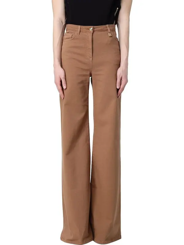 Elisabetta Franchi Wide Leg Jeans - Cocoa