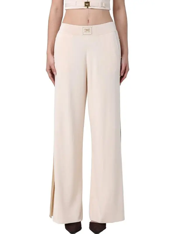 Elisabetta Franchi Tailored Wide Leg Pants - Butter
