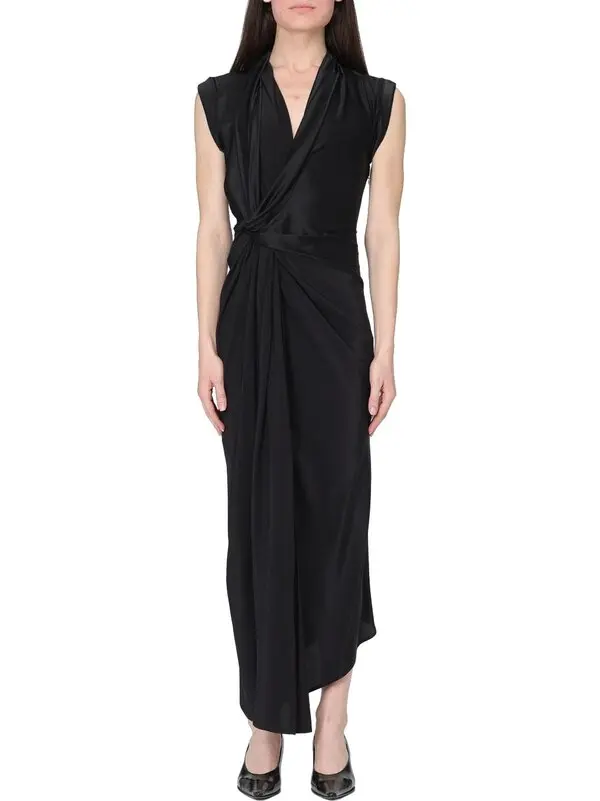 Victoria Beckham Draped Dress - Black