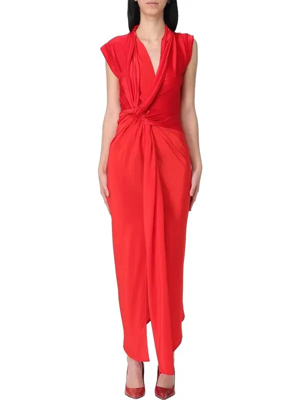 Victoria Beckham Draped Dress - Red