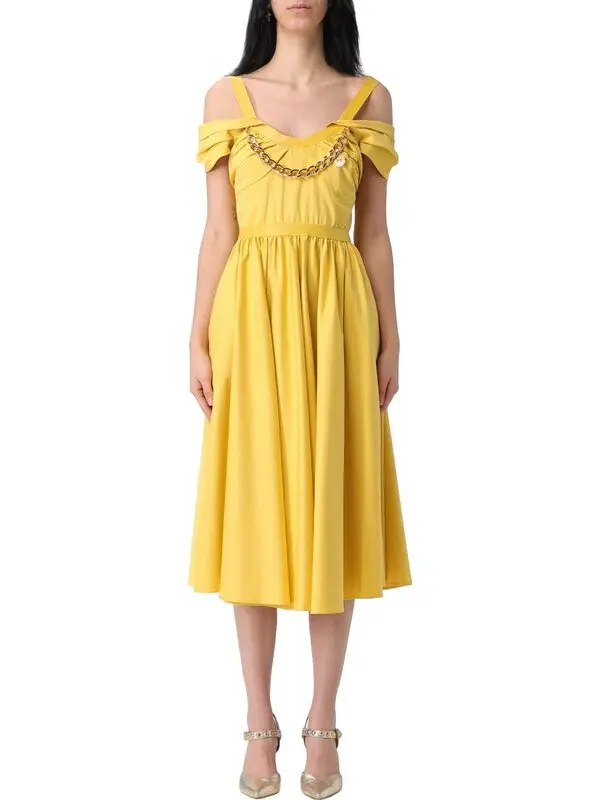 Elisabetta Franchi Midi Dress - Yellow