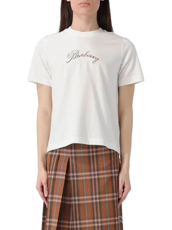 Burberry Embroidered Logo T-shirt - White