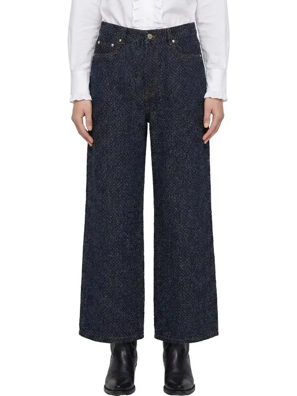 GANNI Wide Leg Jeans - Blue