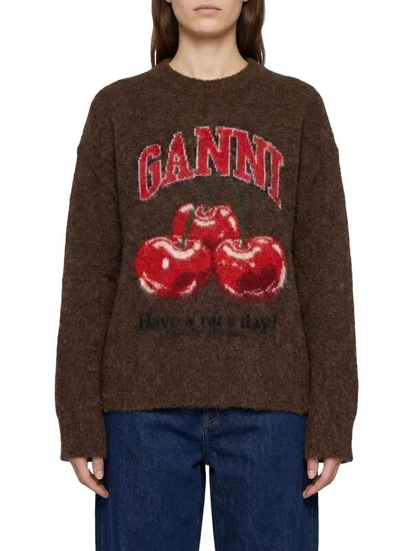 GANNI Sweater - Brown