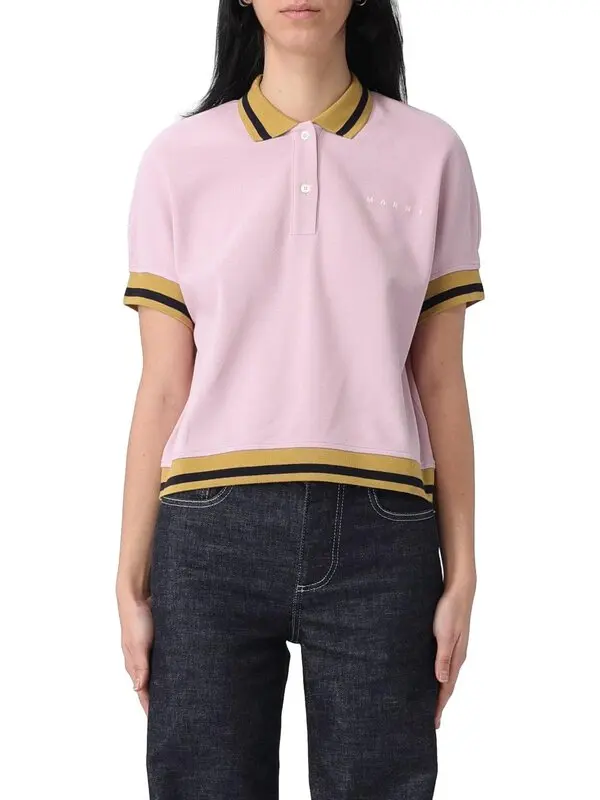 Marni Short Sleeve Polo Shirt - Quartz