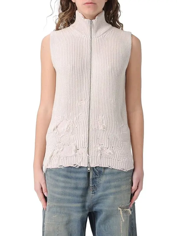MAISON MARGIELA Sleeveless Zip-up Vest - Grey