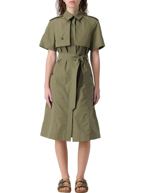 Burberry Belted Shirt Dress - Green