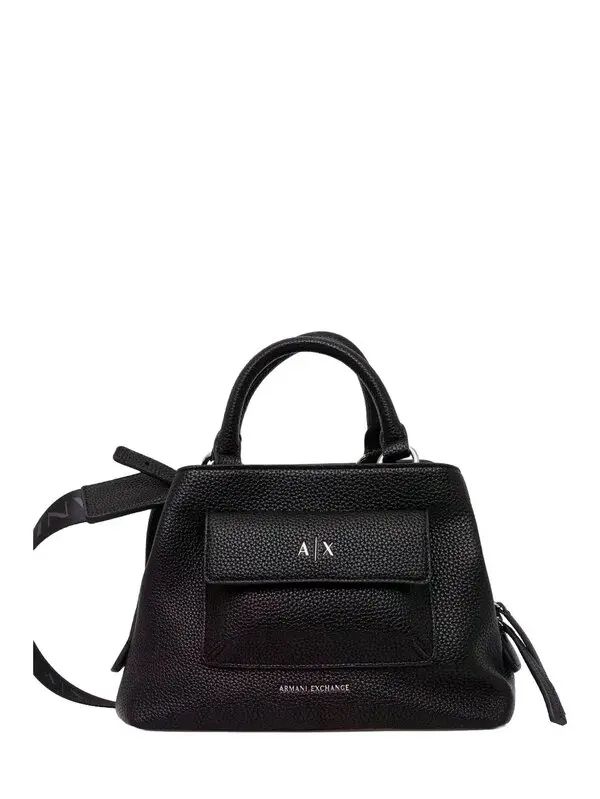 Armani Exchange Logo-detail Pocket Tote - Black