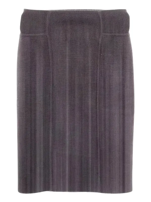 Hermès 10s Seam-detail Skirt - Grey