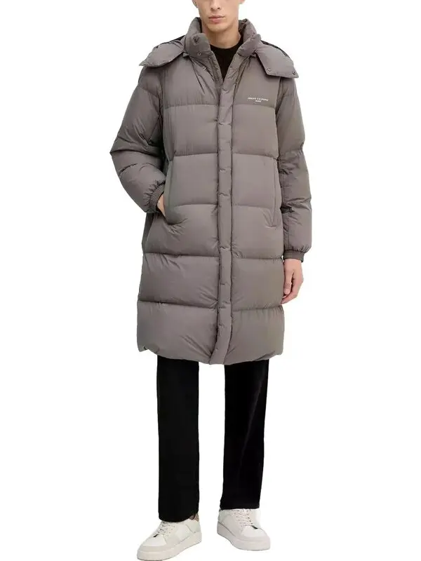 Armani Exchange Padded Hooded Coat - Grey