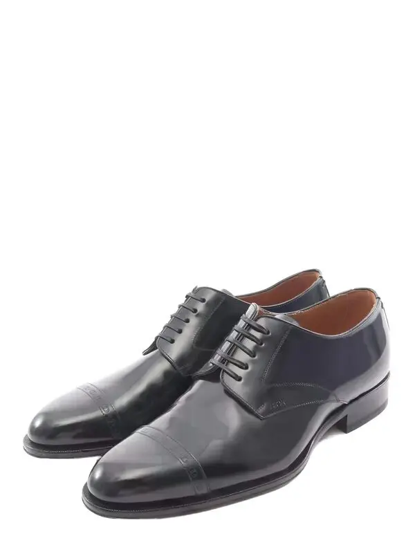 Dior Logo Leather Shoes - Black