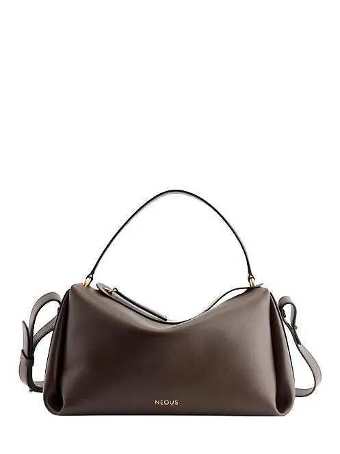 NEOUS Scorpius Leather Cross-body Bag - Dark Chocolate