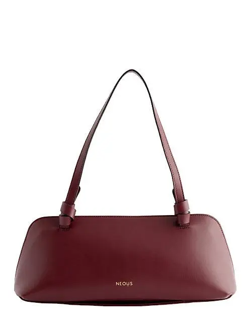 NEOUS Aries East-west Leather Shoulder Bag - Burgundy