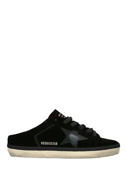 GOLDEN GOOSE Super-star Sabot Velvet Trainers - Black