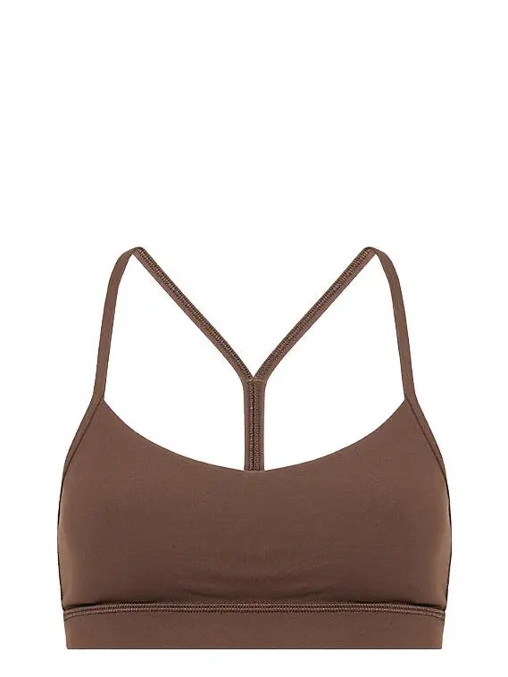 Lululemon Flow Y Nulu Padded-cups Sports Bra - Walnut Crunch