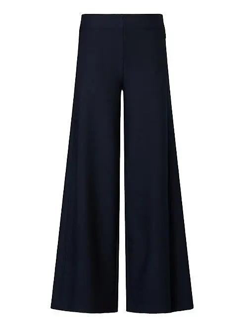 ME+EM Wide-leg Stretch-woven Trousers - Navy