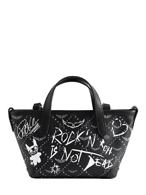 Zadig&Voltaire Monogram Nano Coated-canvas Tote Bag - Black