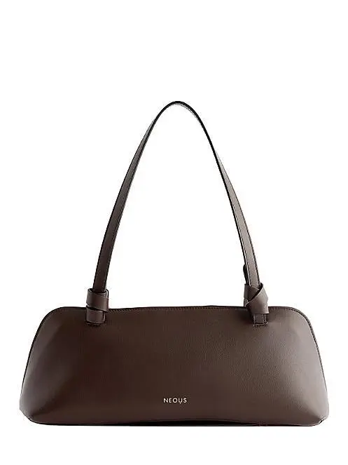 NEOUS Aries East-west Leather Shoulder Bag - Dark Chocolate
