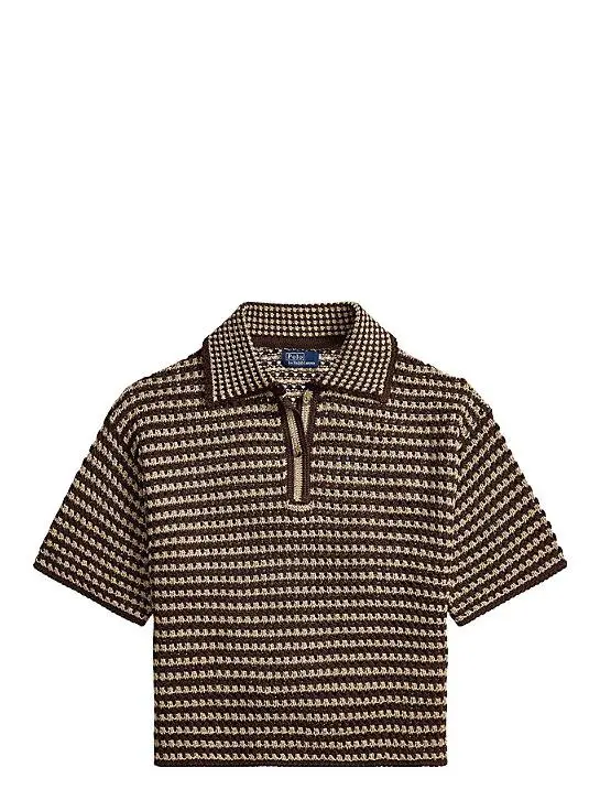 Polo Ralph Lauren Striped Cotton-knit Polo Shirt - Chocolate Stripe