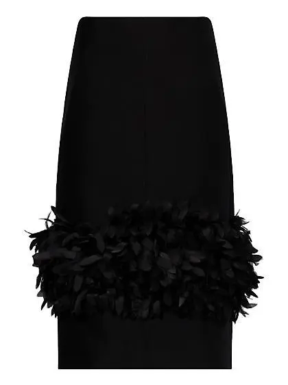 TOTEME Petal High-waist Wool And Silk Midi Skirt - Black