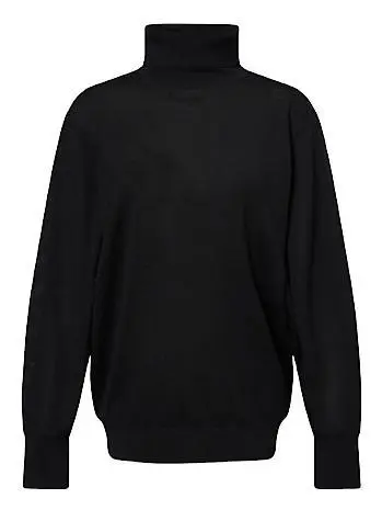 TOTEME Relaxed-fit Wool Turtleneck Jumper - Black