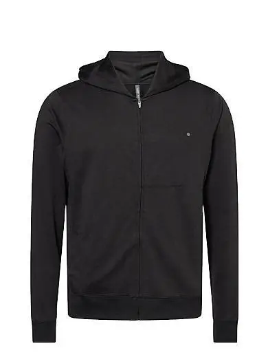 Vuori Ponto Full-zip Stretch-woven Hoodie - Black Heather