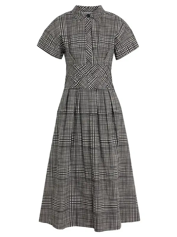 Proenza Schouler Balston Printed Cotton-poplin Midi Shirt Dress - Dark Gray