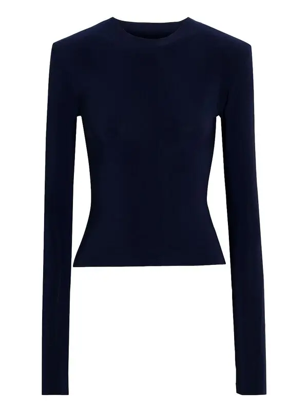 Norma Kamali Stretch-jersey Top - Navy