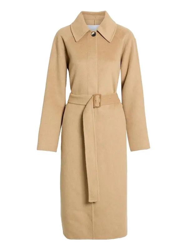 Proenza Schouler Belted Wool-blend Coat - Camel