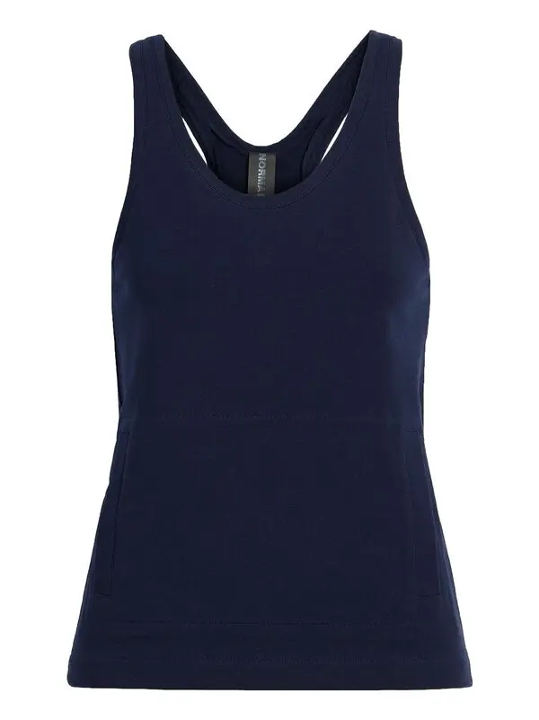 Norma Kamali Cotton-blend Terry Tank - Navy