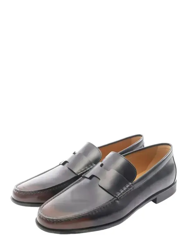 Hermès 2010s Duke Leather Loafers - Black