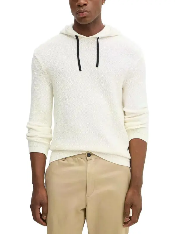 Armani Exchange Long-sleeve Hooded Sweater - Neutrals