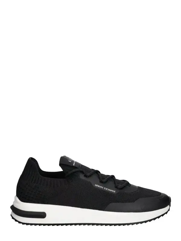 Armani Exchange Logo-detail Lace-up Sneakers - Black