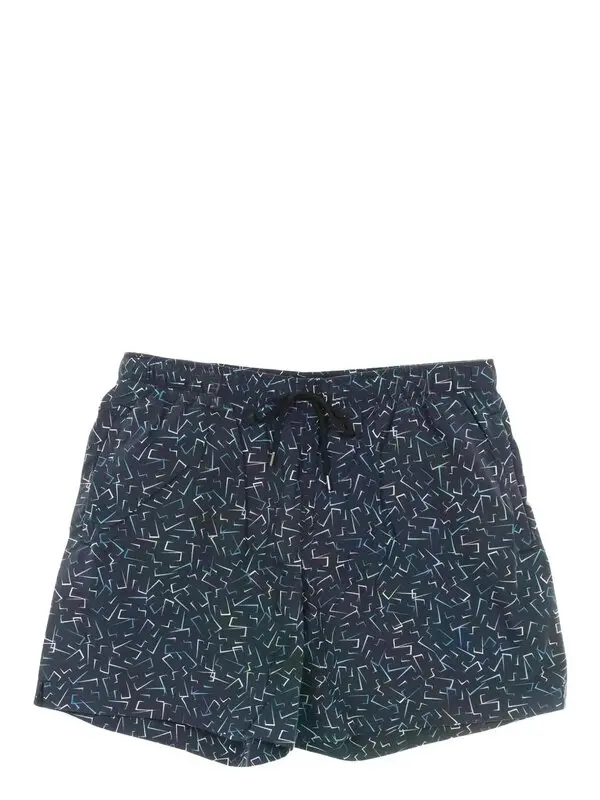 Hermès 2020s Patterned Swim Shorts - Blue