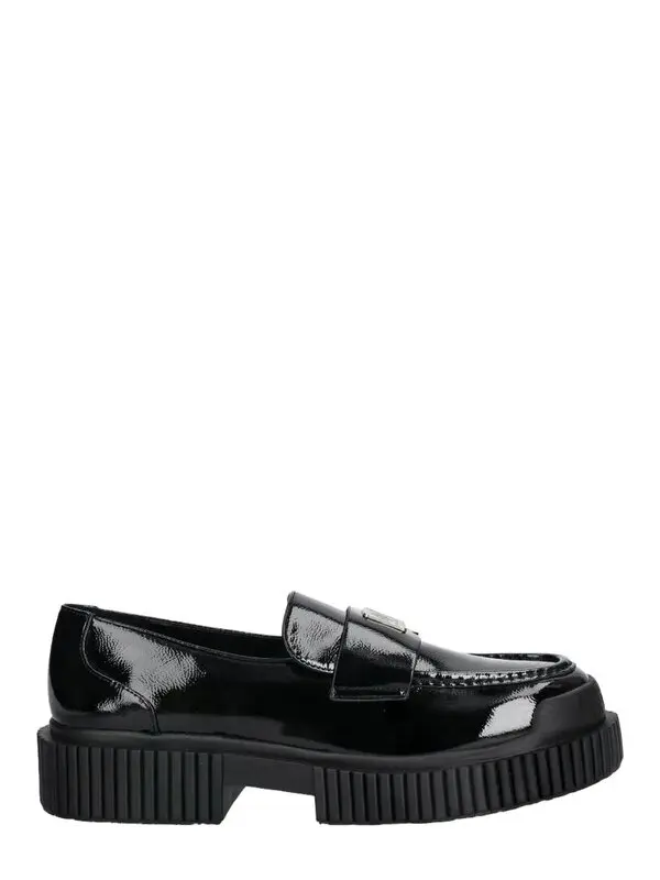 Armani Exchange Logo-plaque Loafers - Black
