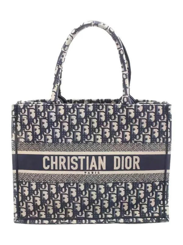 Dior 2010s Medium Book Tote Bag - Blue