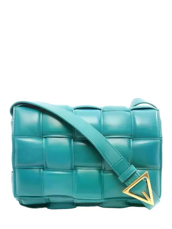 Bottega Veneta 2010s Padet Cassette Shoulder Bag - Blue